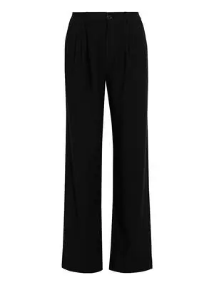 ANINE BING Twill Straight-leg Tailored Trousers - Black