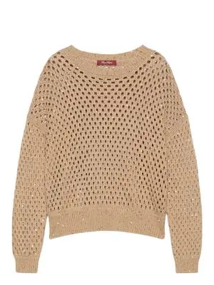 Max Mara Sequined Boxy Jumper - Camel