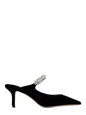 JIMMY CHOO Embellished Pointed Toe High Heeled Sandals - Black