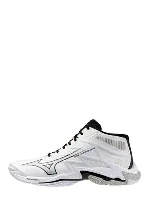 Mizuno Wave Lightning Elite Mid Sneakers - White/black