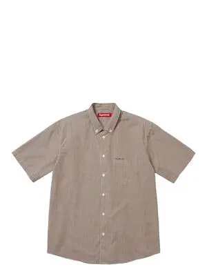 Supreme Ss26 Gingham S/s Shirt - Brown
