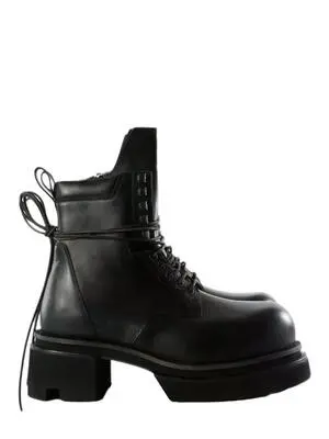 Rick Owens Lace-up Platform Boots - Black
