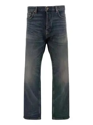 Emporio Armani Whiskering Effect Jeans - Blue
