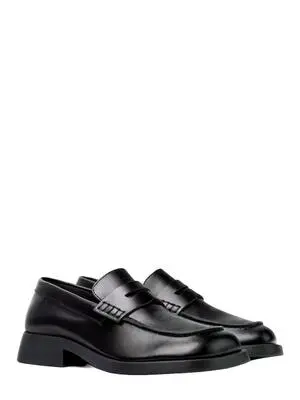 Camper Donna Smooth Leather Loafers - Black