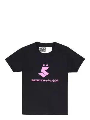 SP5DER Graphic Print T-shirt - Black