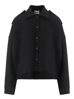 Khaite Epaulette Button-up Shirt - Black