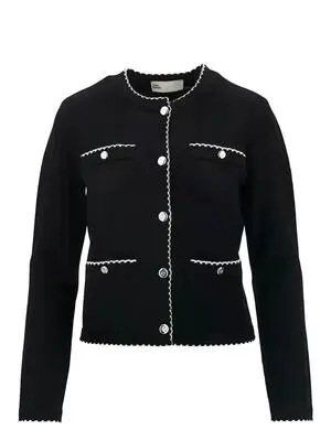 Tory Burch Tory Burch Kendra Button-Up Cardigan Black