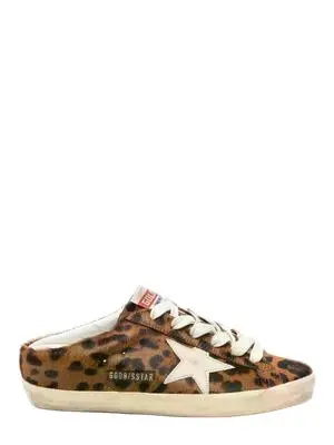 GOLDEN GOOSE Super-star Leopard-print Sneakers - Brown