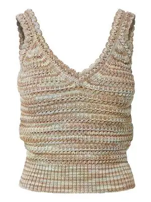 Veronica Beard Selwyn Space-dye Knit Top - Neutrals