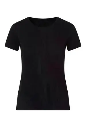 Liu Jo Ribbed T-shirt With Logo Patch - Black
