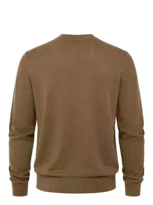 DIESEL® Embossed-logo Cotton Sweater - Brown
