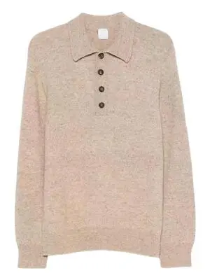 Eleventy Button-placket Polo-collar Polo Shirt - Neutrals