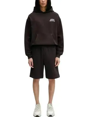 Lacoste Logo Print Cotton Hoodie - Brown