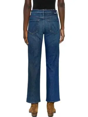 MOTHER Faded Effect Whiskered Jeans - Blue