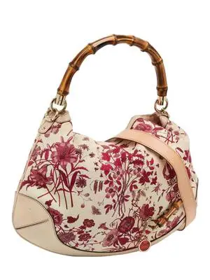 Gucci Peggy Bamboo Handle Shoulder Bag - Neutrals