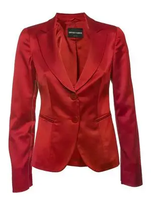 Emporio Armani Single-breasted Blazer - Red