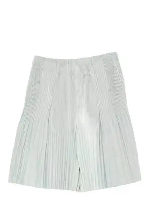 Issey Miyake Pleated Knee-length Shorts - Grey
