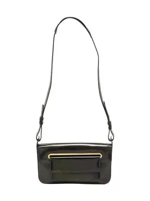 Givenchy Patent Leather Flap Shoulder Bag - Black