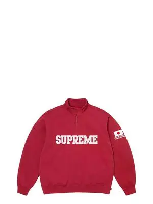 Supreme Half-zip Sweatshirt - Red
