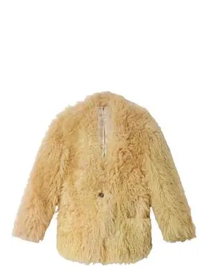 Isabel Marant Étoile ISABEL MARANT Mylaé Faux Fur Coat Neutrals