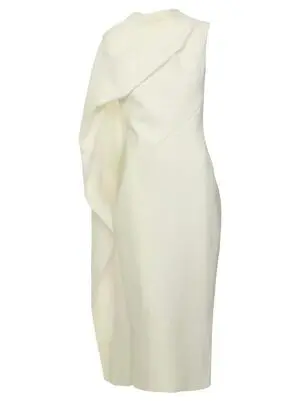 ROKSANDA Edith Asymmetrical Panelled Midi Dress - Neutrals