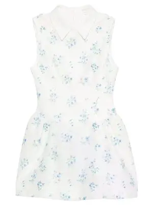 SHUSHU/TONG Floral Print Mini Dress - White