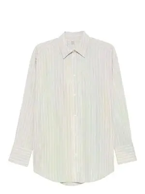 TOTEME Oversized Striped Shirt - Neutrals