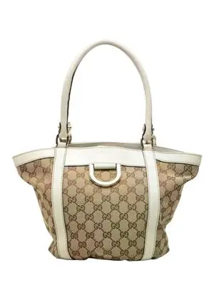 Gucci Gg Canvas Abbey D Ring Handbag - Neutrals