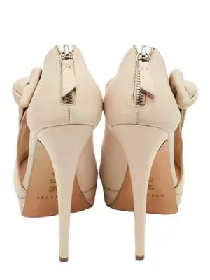 Casadei Bow Detail Cut-out Heeled Sandals - Neutrals