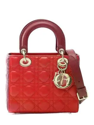 Dior Small Lady Satchel - Red
