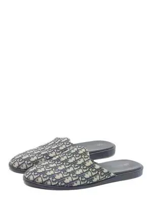 Dior Oblique Canvas Mules - Blue