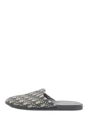 Dior Oblique Canvas Mules - Blue