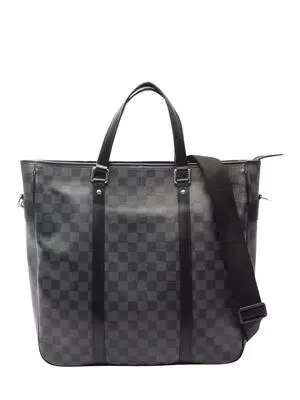 LOUIS VUITTON Damier Graphite Tadao Satchel - Black