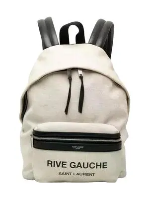 Saint Laurent Rive Gauche City Backpack - White
