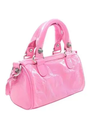 Balenciaga Nano Lambskin Motocross Le Cagole Satchel - Pink