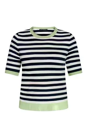 BETTY BARCLAY Striped Fine Knit Sweater - Blue