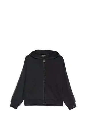 Fabiana Filippi Zip-fastening Hoodie With Side Stripes - Blue