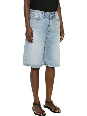 TOTEME Board Knee-length Denim Shorts - Blue