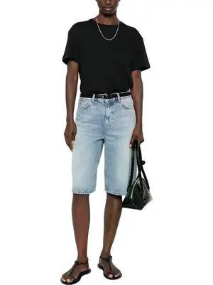 TOTEME Board Knee-length Denim Shorts - Blue