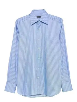 TOM FORD Vertical-stripe Shirt - Blue