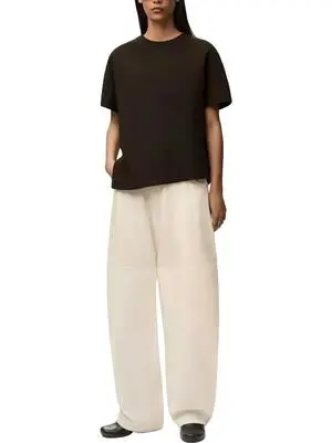 Loewe LOEWE Asymmetric T-Shirt With Anagram Embroidery Brown