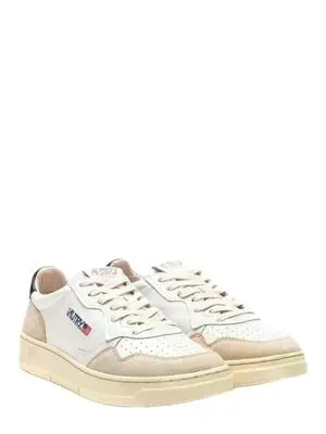 AUTRY Perforated Panelled Sneakers - White