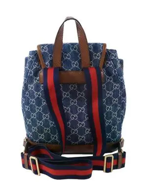 Gucci Gg Monogram Denim Backpack - Blue