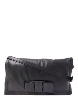 FERRAGAMO Vara Bow Shoulder Bag - Black
