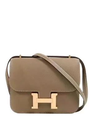 Hermès Hermès Mini Constance Leather Shoulder Bag Grey