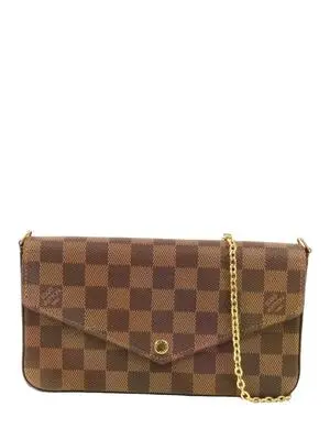 LOUIS VUITTON Damier Ebène Félicie Pochette Shoulder Bag - Brown