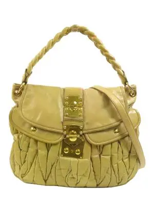 Miu Miu Matelassé Shoulder Bag - Neutrals