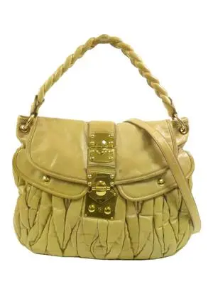 Miu Miu Matelassé Shoulder Bag - Neutrals
