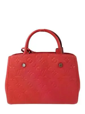 LOUIS VUITTON Montaigne Mm Monogram Empreinte Tote Bag - Red