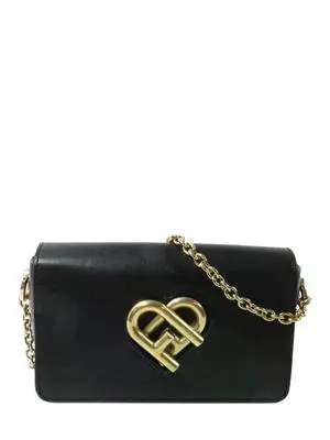 Furla Heart Turn-lock Chain Shoulder Bag - Black